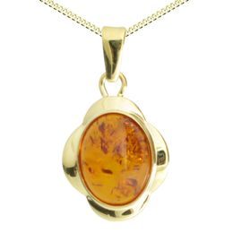 OSTSEE-SCHMUCK Damen Kette und Anh&auml;nger Set "- Melle - Gold 333/000 - Bernstein", 45, gold, Gelbgold 333, Schmuck_Sets