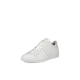 Ecco Damen Sneaker "STREET LITE W", Gr. 35, wei&szlig;, Leder, Schuhe, Schn&uuml;rschuh, Freizeitsneaker, Halbschuh in Retro-Optik