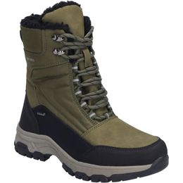 Josef Seibel Damen Stiefel "Davos 52, schwarz-oliv", Gr. 38, schwarz, Obermaterial: 100% Synthetik synthetic., Schuhe