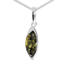 OSTSEE-SCHMUCK Damen Kette mit Anh&auml;nger "- Tonje - Silber 925/000 - Bernstein", 42, Silber 925 (Sterlingsilber), silber, Silber 925 (Sterlingsilber),