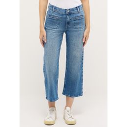 Angels Damen Stretch-Jeans "LINN POCKET", blau, Gr. 34, Denim/Jeans, Obermaterial: 91% Baumwolle, 6% Polyester, 3% Elasthan, Jeans, in modisch