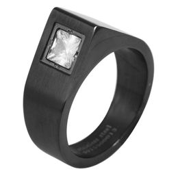 Adelia&acute;s ADELIA ́S Damen Fingerring "Damen Ring aus Edelstahl", 60, Edelstahlschwarz, Edelstahl, Fingerringe