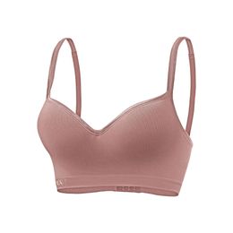 active by Lascana LASCANA ACTIVE Damen Sport-Push-up-BH, Gr. 70, rosa, Microtouch, Obermaterial: 85% Polyamid, 15% Elasthan, BHs, mit B&uuml;gel und eingearbeiteten