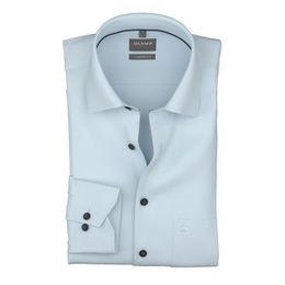 OLYMP Herren Businesshemd "Luxor", blau, Gr. 41, gemustert, unifarben, Web, Obermaterial: 100% Baumwolle, Hemden, New Kentkragen, comfort fit