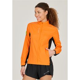 ELITE LAB Damen Laufjacke "Shell X1 Elite", orange, Gr. 44, unifarben, 100% Polyester, Jacken, mit wasser- und winddichtem Komfort