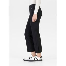 Stehmann Damen 7/8-Hose "Ina", schwarz, Gr. 40, unifarben, Jersey, Obermaterial: 68% Viskose, 27% Polyamid, 5% Elasthan, Hosen, Straight Fit, mit