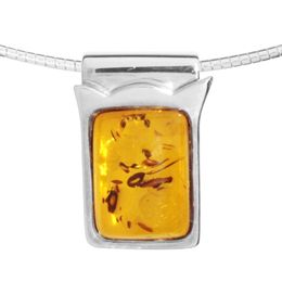 OSTSEE-SCHMUCK Damen Kette mit Anh&auml;nger "- Gleiter-Vena - Silber 925/000 - Bernstein", 45, Silber 925 (Sterlingsilber), silber, Silber 925