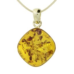 OSTSEE-SCHMUCK Damen Kette und Anh&auml;nger Set "- Mena - Gold 333/000 - Bernstein", 45, gold, Gelbgold 333, Schmuck_Sets