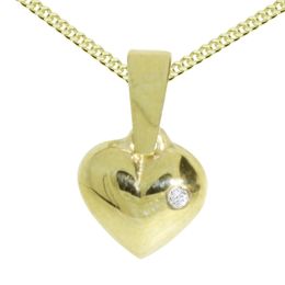 OSTSEE-SCHMUCK Damen Kette und Anh&auml;nger Set "- Herz - Gold 333/000 -", 42, gold, Gelbgold 333, Schmuck_Sets