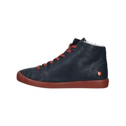 Softinos Damen Schn&uuml;rstiefelette "Softinos Stiefelette Leder", Gr. 41navy, Leder, Schuhe