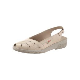 Kiarflex Damen Sandalette, Gr. 42, beige, Glattleder, Schuhe