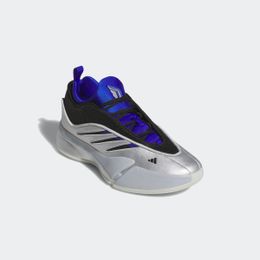 Damen Basketballschuh "DAME 9", adidas Performance, Gr. 40silber metallic, core schwarz, lucid blau, Synthetik, Textil, Schuhe