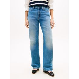 Tommy Hilfiger Damen Straight-Jeansfinn, Gr. 26, unifarben, Denim/Jeans, Obermaterial: 100% Baumwolle, Jeans, mit dezenter Logostickerei