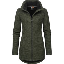 Ragwear Damen Strickjacke "Miram Melange", gr&uuml;n, Gr. L, Grobstrick, Obermaterial: 56% Baumwolle, 44% Polyester; Innenfutter: 100% Polyester,