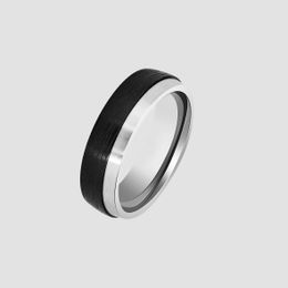 Adelia&acute;s ADELIA ́S Herren Fingerring "Herren Ring aus Edelstahl", 60, Edelstahl, schwarz, Edelstahl, Fingerringe