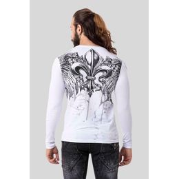 Cipo & Baxx CIPO & BAXX Herren T-Shirt "Sweatshirts", wei&szlig;, Gr. XL, bedruckt, 95% Baumwolle, 5% Elasthan, Shirts, mit coolem Print