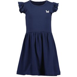 Blue Seven M&auml;dchen Jerseykleiddk blau, Gr. 104, bedruckt, unifarben, Jersey, Obermaterial: 100% Baumwolle, Kleider