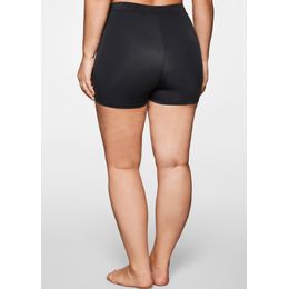 sheego Damen Badeshorts, schwarz, Gr. 54, Polyamid, Badehosen