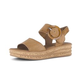 Gabor Damen Plateausandaletten "Plateau Sandale", Gr. 40,5, beige, Schuhe