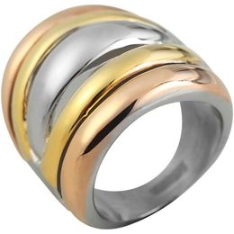 Adelia&acute;s ADELIA ́S Damen Fingerring "Damen Ring aus Edelstahl", 54, Edelstahl, rosa, Edelstahl, Fingerringe
