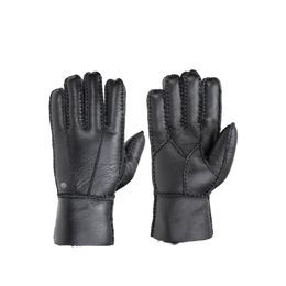 Pearlwood Herren Lederhandschuhe "BELL", schwarz, Gr. 9, unifarben, Schafsleder, Handschuhe, warm gef&uuml;ttert, h&ouml;herer Schaft