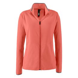DEPROC Active Damen Fleecejacke "DECORAH II WOMEN", rosa, Gr. 44, Fleece, 100% Polyester, Jacken, weiche Fleecejacke in traditioneller Optik