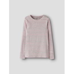 name it M&auml;dchen Langarmshirt "NKFSURAJA XSL LS TOP NOOS"pirouette, Gr. 116, geringelt, gestreift, meliert, Jersey, Obermaterial: 95% Baumwolle, 5%