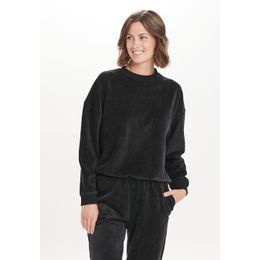 ENDURANCE ATHLECIA ATHLECIA Damen Sweatshirt "Marlie", schwarz, Gr. 36, unifarben, 65% Baumwolle, 32% Polyester, 3% Elasthan, Sweatshirts, im trendigen Cord-Look
