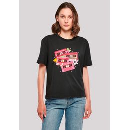 F4NT4STIC Damen T-Shirt "Weihnachten Retro Song Tapes Pink", schwarz, Gr. XXL, Obermaterial: 100% Baumwolle, Shirts, Premium Qualit&auml;t,