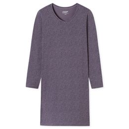 Damen Nachthemd "Uncover Nightwear", uncover by Schiesser, Gr. 44, blau, Single Jersey, Obermaterial: 100% Baumwolle, Kleider, Baumwolle, Single