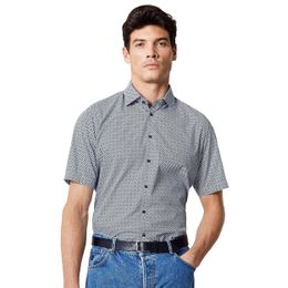 Venti Herren Businesshemd "Venti Businesshemd Kurzarm Print", blau, Gr. 41, bedruckt, 100% Baumwolle, Hemden