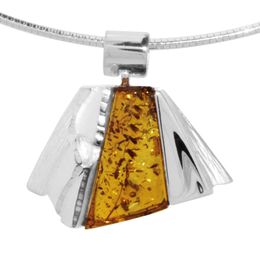 OSTSEE-SCHMUCK Damen Kette mit Anh&auml;nger "- Mette - Silber 925/000 - Bernstein", 50, Silber 925 (Sterlingsilber), silber, Silber 925 (Sterlingsilber),