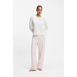 BOSS Damen Schlafanzug, Gr. XLrosa, Obermaterial: 95% Baumwolle, 5% Elasthan, unifarben, Homewear-Sets, Rundhalsausschnitt, elastischer Bund,
