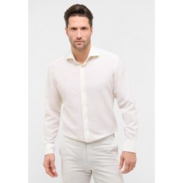 Eterna Herren Langarmhemd "MODERN FIT"wei&szlig;, Gr. 40, 17% Leinen, 83% Wolle (Merino), Hemden, EASY IRON (b&uuml;gelleicht)