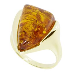 OSTSEE-SCHMUCK Damen Fingerring "- Anouk - Gold 333/000 - Bernstein", 52, gold, Fingerringe