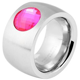 Adelia&acute;s ADELIA ́S Damen Fingerring "Damen Ring aus Edelstahl", 62, Edelstahlsilber, Edelstahl, Fingerringe