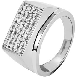 Adelia&acute;s ADELIA ́S Herren Fingerring "Herren Ring aus Edelstahl mit Strass", 68, Edelstahl, silber, Edelstahl, Fingerringe