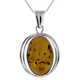 OSTSEE-SCHMUCK Damen Kette mit Anh&auml;nger "- Luisa - Silber 925/000 - Bernstein", 60, Silber 925 (Sterlingsilber), silber, Silber 925 (Sterlingsilber),