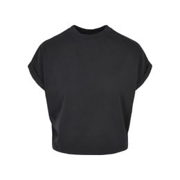 Urban Classics Damen T-Shirt "Urban Classics Damen Ladies Short Pigment Dye Cut On Sleeve Tee"schwarz, Gr. XL, 100% Baumwolle, Shirts