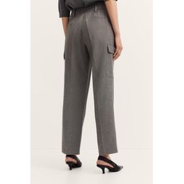 Bugatti Damen Cargohose "Stretch-Mix", grau, Gr. 40, unifarben, 65% Polyester, 32% Viskose, 3% Elasthan, Hosen, mit Bundfalte & normaler Passform