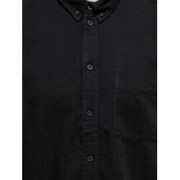 Only & Sons ONLY & SONS Herren Jeanshemd "ONSORSON REGULAR YFM DNM SHIRT NOOS", schwarz, Gr. XXL, unifarben, Denim/Jeans, Obermaterial: 100% Baumwolle, Hemden,
