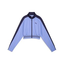 Trainingsjacke Puma "T7 Cropped Trainingsjacke Damen", Damen, Gr. L, intense lavender lila, Obermaterial: 100% Polyester. Rippe: 98% Polyester, 2% Elasthan. Einsatz: 100% Polyester, Jacken Trainingsjacke
