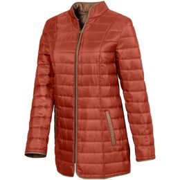 Classic Basics Damen Steppjacke, orange, Gr. 42, gemustert, mehrfarbig, unifarben, 100% Polyester, Jacken