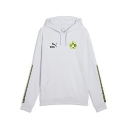 Puma Herren Hoodie "Borussia Dortmund KING Hoodie Herren"silber mist gelb alert gray, Gr. S, Obermaterial: 32% Polyester, 68% Baumwolle; Rippe: 3%