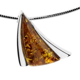 OSTSEE-SCHMUCK Damen Kette mit Anh&auml;nger "- Gleiter-Imke 22 - Silber 925/000 - Bernstein", 42, Silber 925 (Sterlingsilber), silber, Silber 925
