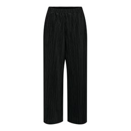 Only CARMAKOMA Damen Schlupfhose "CARRAVENNA PLISSE PANT JRS NOOS", schwarz, Gr. M, unifarben, Web, Obermaterial: 100% Polyester, Hosen, Sommerhose,