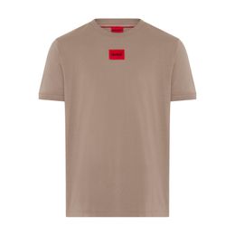 Hugo Herren T-Shirt "Diragolino"light, pastel braun237, Gr. M, unifarben, Single Jersey, Obermaterial: 100% Baumwolle, Shirts, Rundhalsausschnitt,