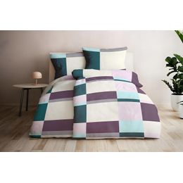 Wendebettw&auml;sche Grund, bunt, Satin, 100% Baumwolle, Bettw&auml;sche