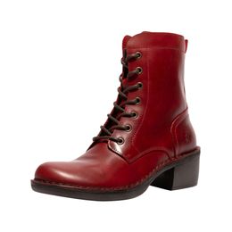 Fly London Damen Schn&uuml;rstiefelette "Fly London Stiefelette Leder", Gr. 36, rot, Leder, Schuhe