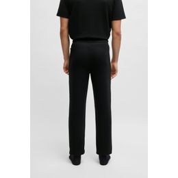 BOSS Herren Pyjamahose "Waffle Pants", Gr. L, schwarz, Jersey, Obermaterial: 60% Baumwolle, 40% Polyester, Hosen